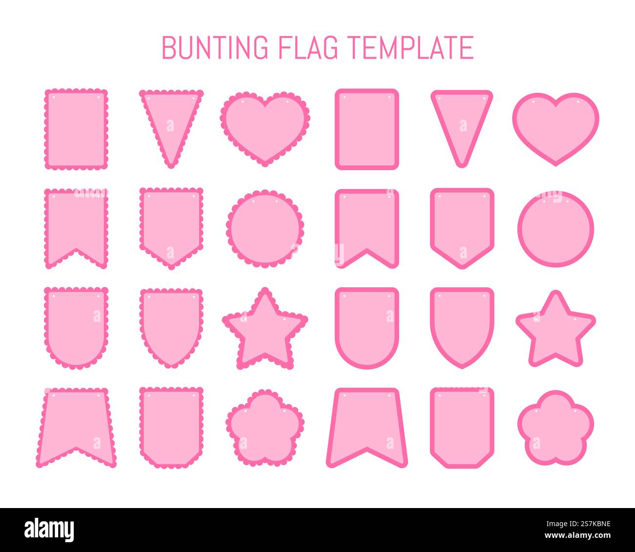 bunting flag. Different flag shapes used in parties Celebrate festivals ...