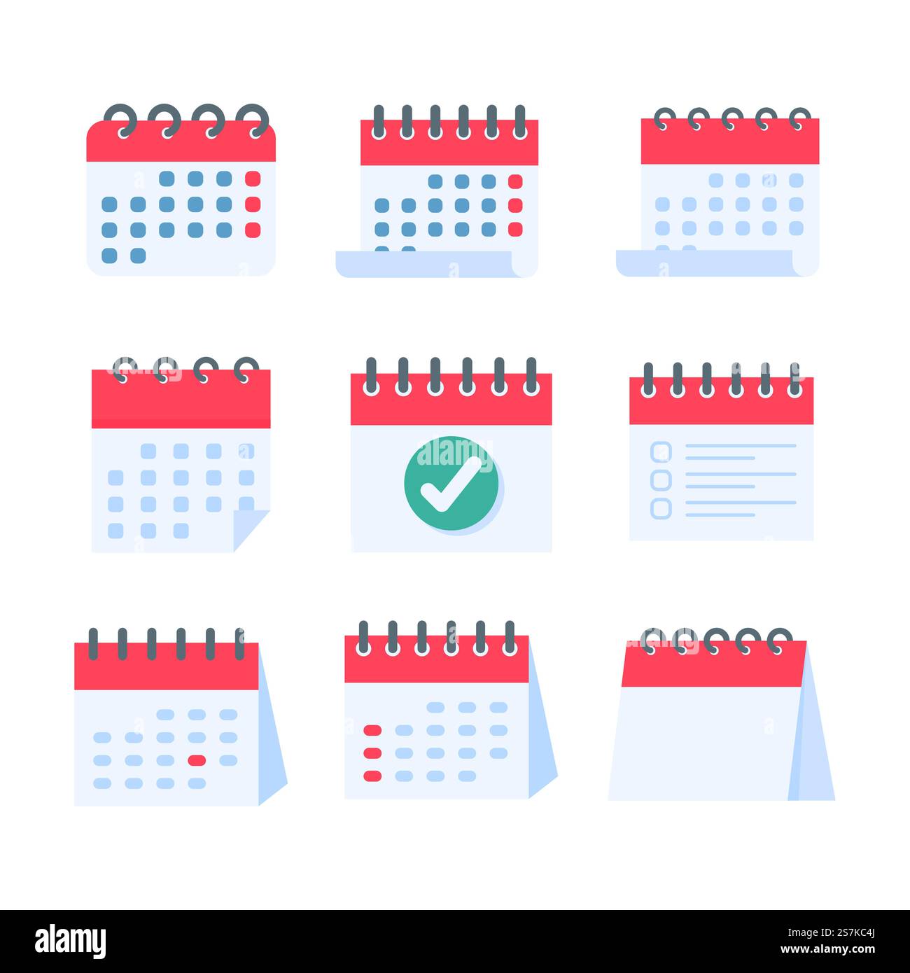 Calendar icon. A red calendar for reminders of appointments and ...