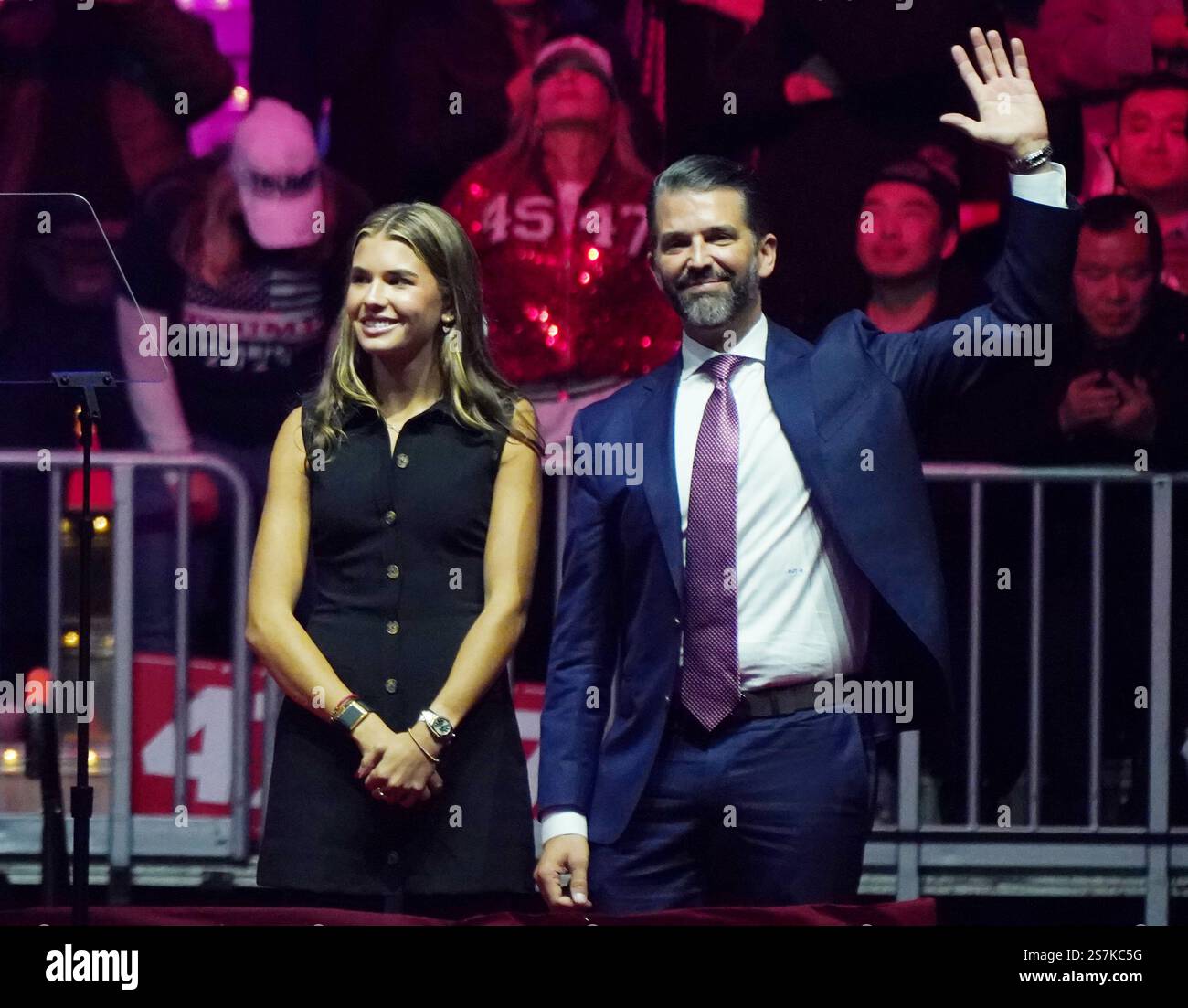Donald Trump Jr and his daughter Kai wave before President-elect Donald ...