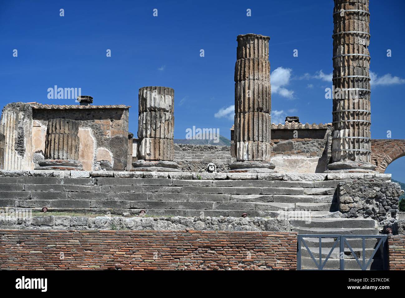 decretive structural Corinthian pillars Pompeii Italy Stock Photo - Alamy