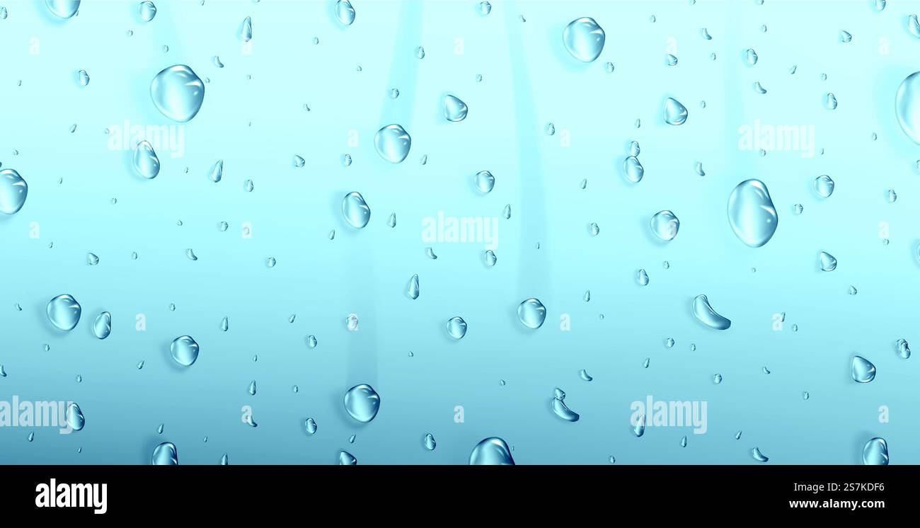 Falling water drop in window Stock Vector Images - Alamy