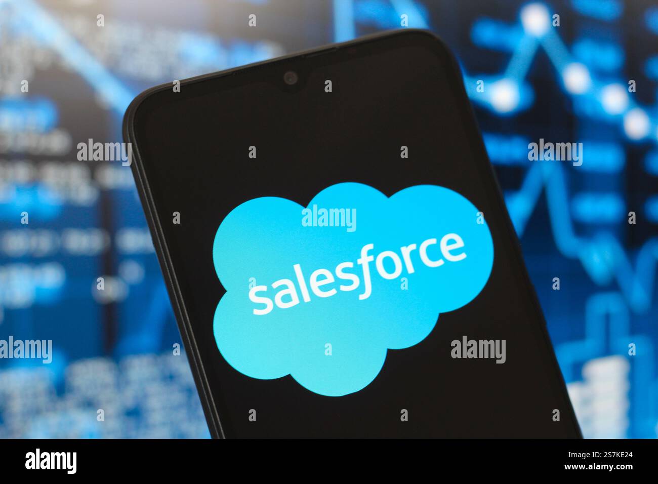 Canada. 19th Jan, 2025. In this photo illustration, the Salesforce logo ...