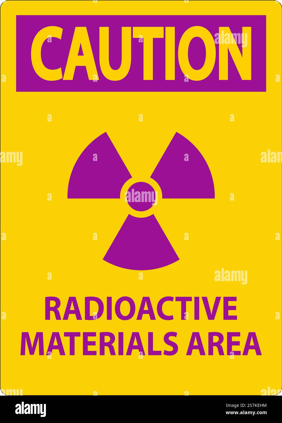 Caution Sign Radioactive Materials Area Stock Vector Image & Art - Alamy