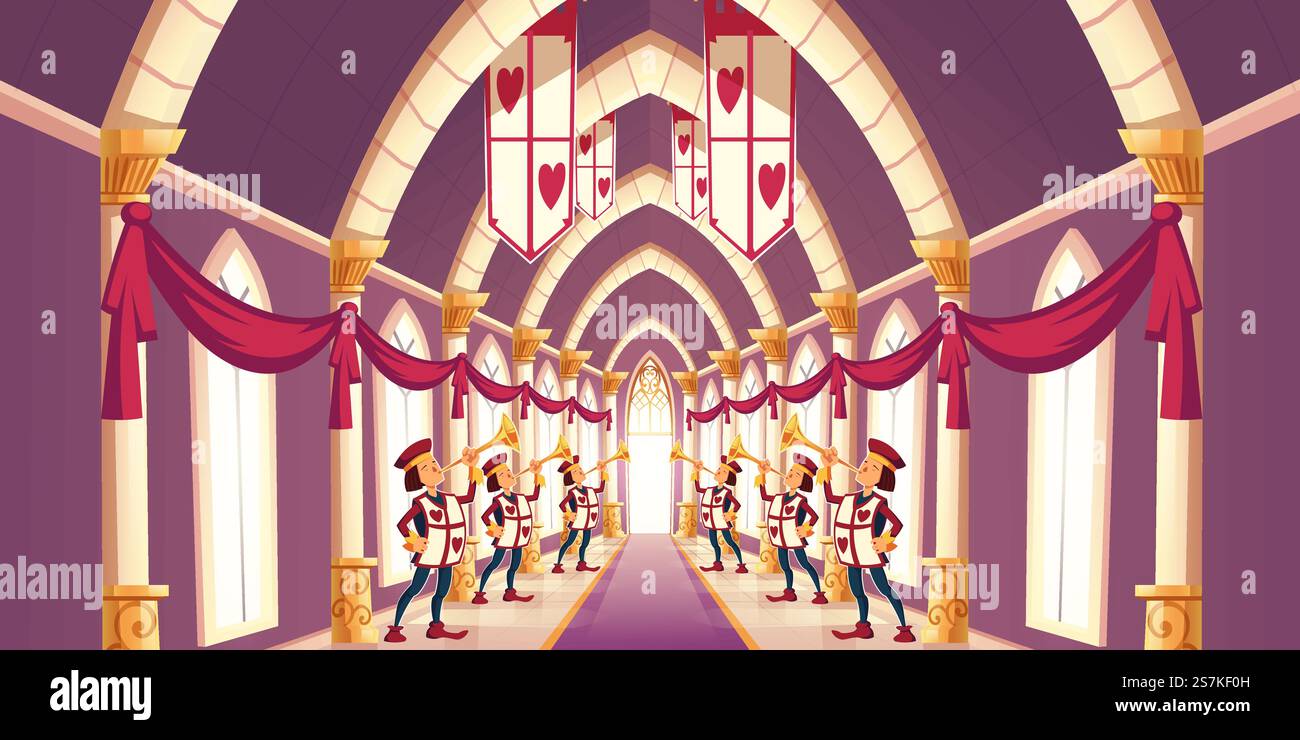 Royal ball, solemn ceremony in kings castle concept. Fairytale ...