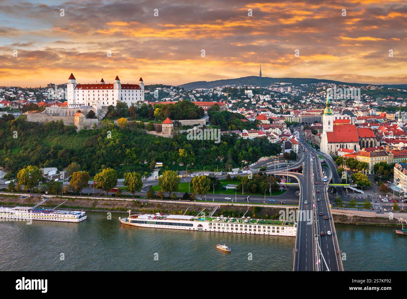 Bratislava aerial panoramic view hi-res stock photography and images ...