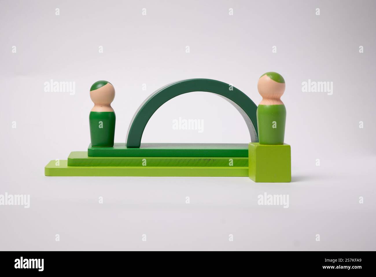 Sustainable Wooden Toy Representing Social Connection and Balance Stock ...