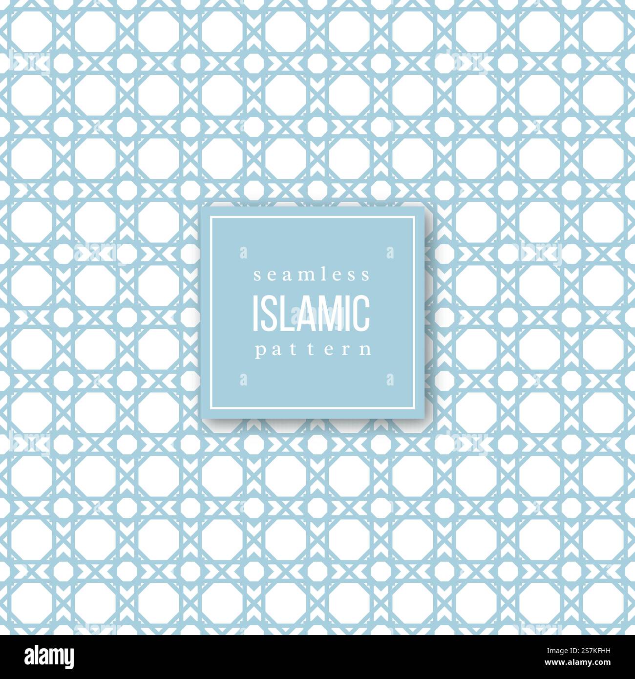 Seamless pattern in islamic traditional style. Blue and white colors ...