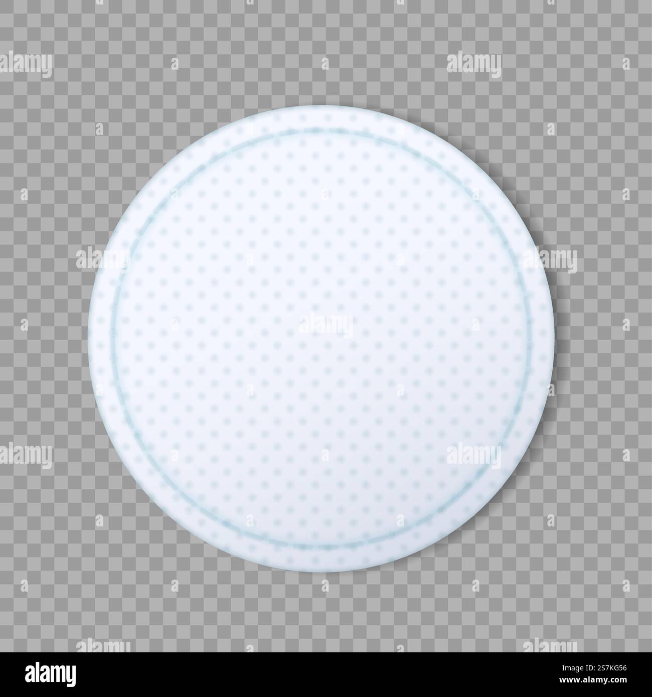 Cotton pads realistic icon. Round soft layered disc hygiene sponge for cleansing skin, makeup ...