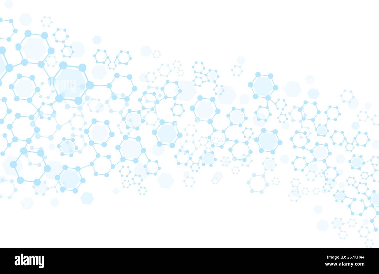 Molecular background. Technology hexagon structure, connecting lines and dots molecular grid ...