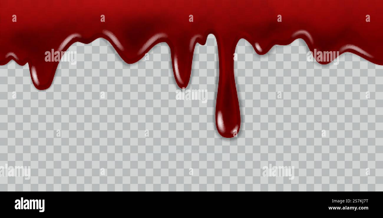 Dripping blood. Current red liquid, paint flow and drops for halloween ...