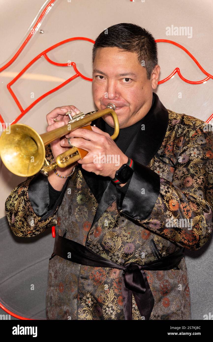 Los Angeles, USA. 18th Jan, 2025. Musician Joe Herrera attends Hugh ...