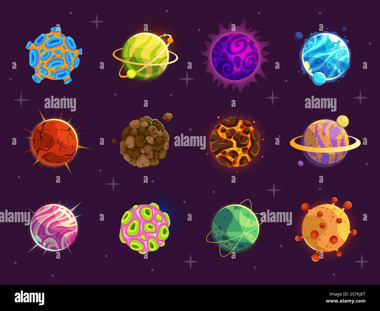 Cartoon planets hi-res stock photography and images - Alamy