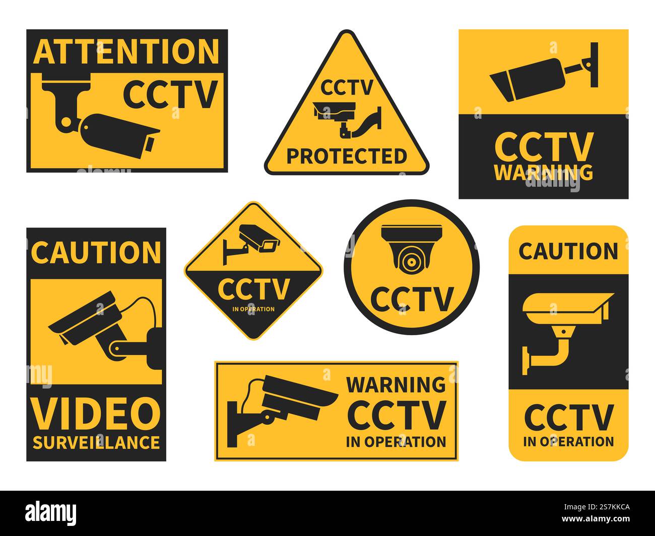 Cctv stickers. Various security camera equipment, video surveillance ...