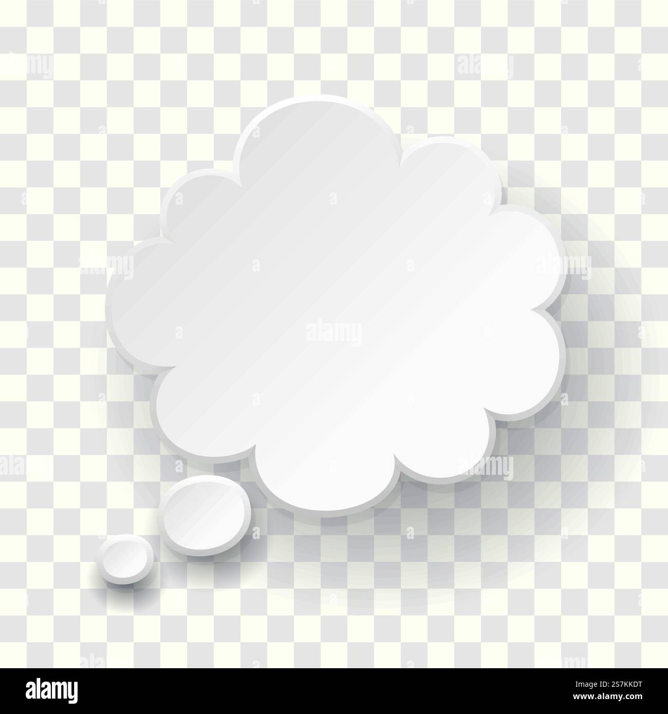 Thought text bubble symbol. Blank empty white speech bubble. Dream ...