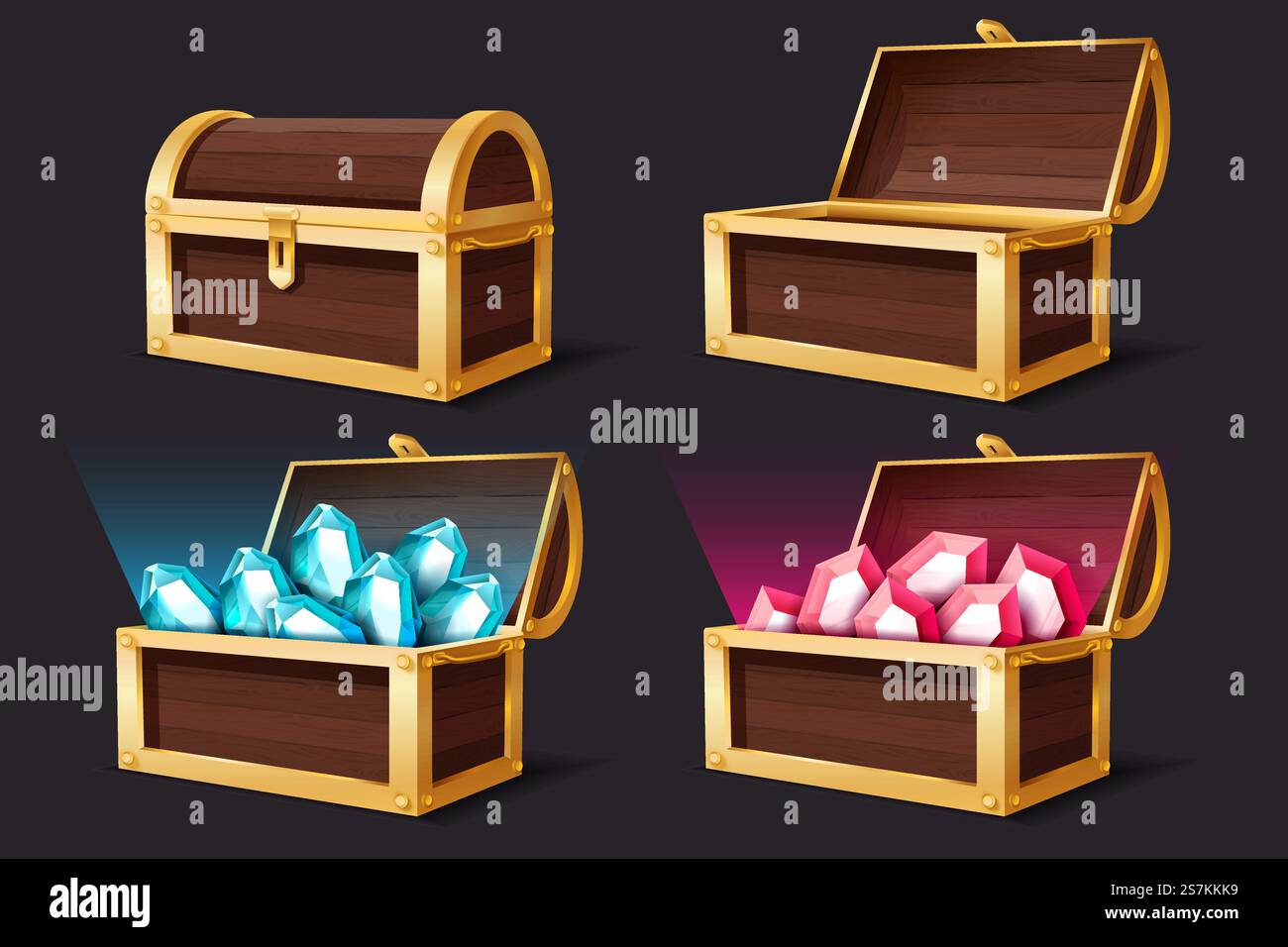 Medieval treasure find gold Stock Vector Images - Alamy