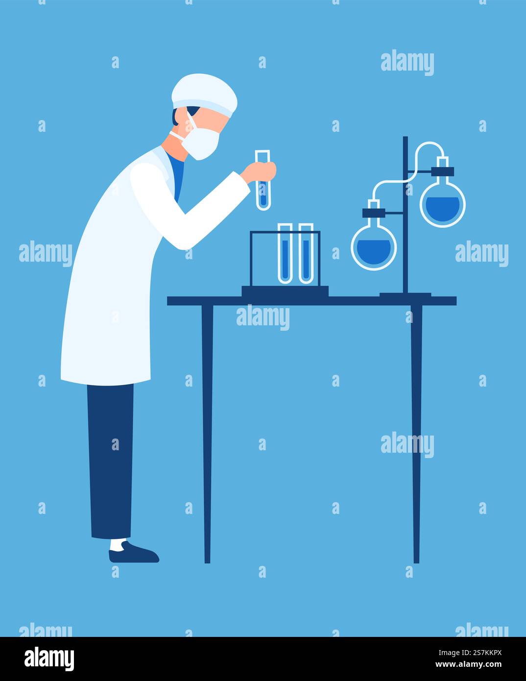 Doctor in science hospital laboratory. Biologist carries out ...