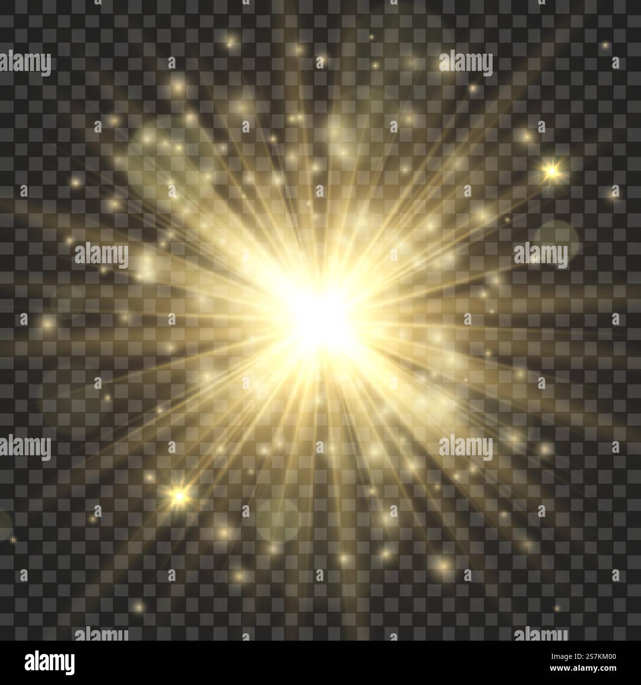 Gold glowing star. Abstract stylish bright light effect, golden shiny ...
