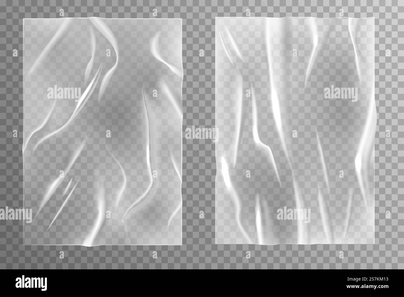 Glued paper. Wrinkled and creased sheets texture, blank crumpled poster ...