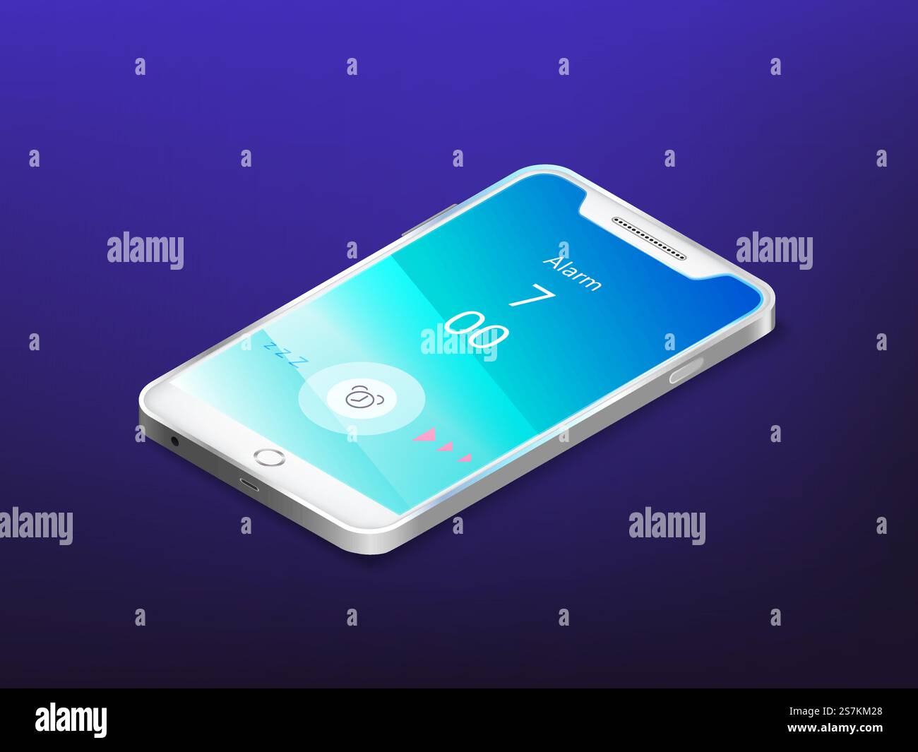 Using digital gadget for time management, sleep wake up time, morning ...