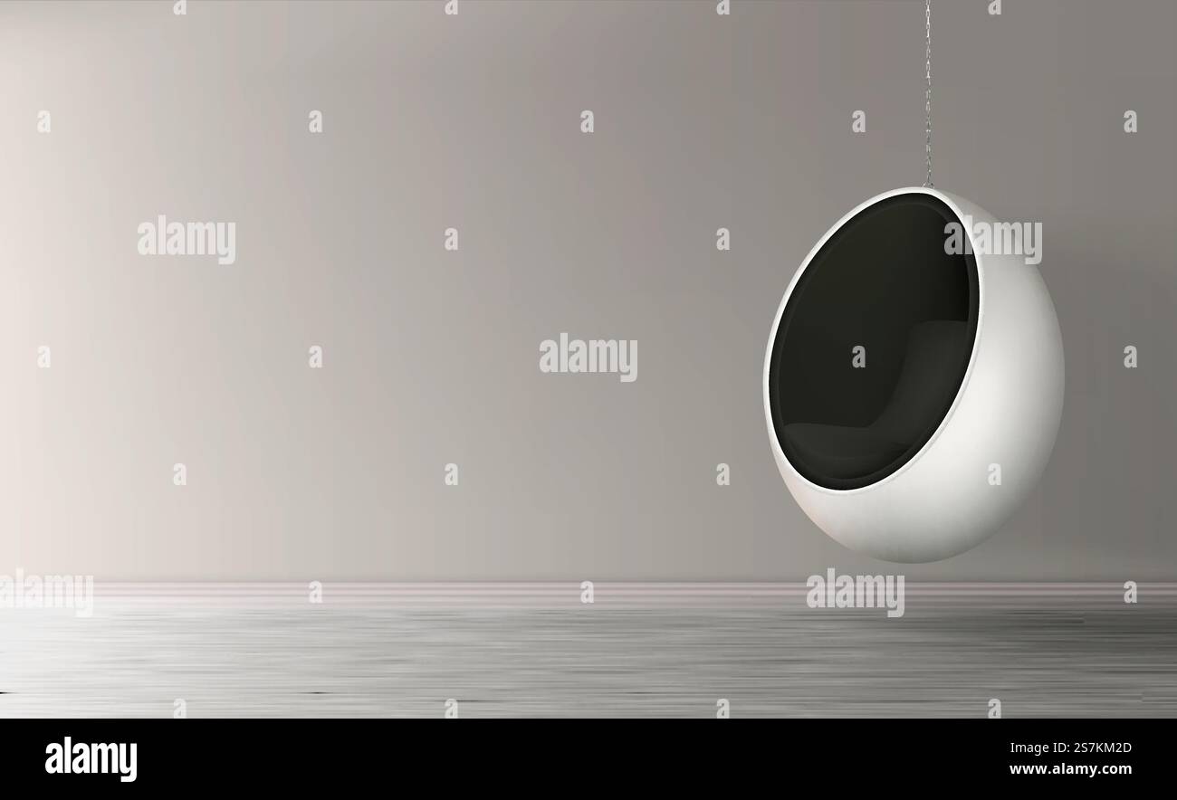 Futuristic furniture for modern house, apartment or office interior ...