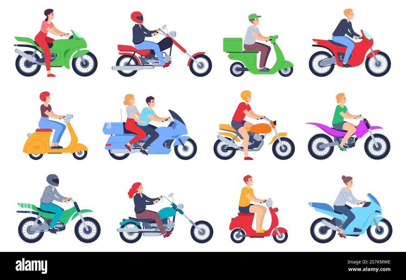 Moped drivers Cut Out Stock Images & Pictures - Alamy