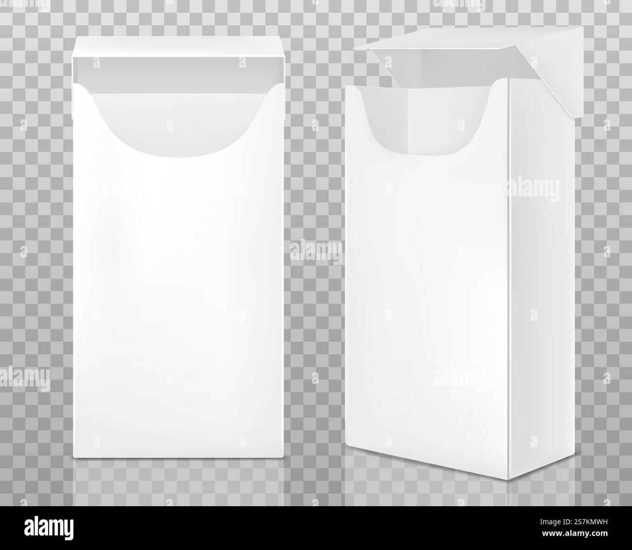 Empty open pack of cigarettes isolated on transparent background ...