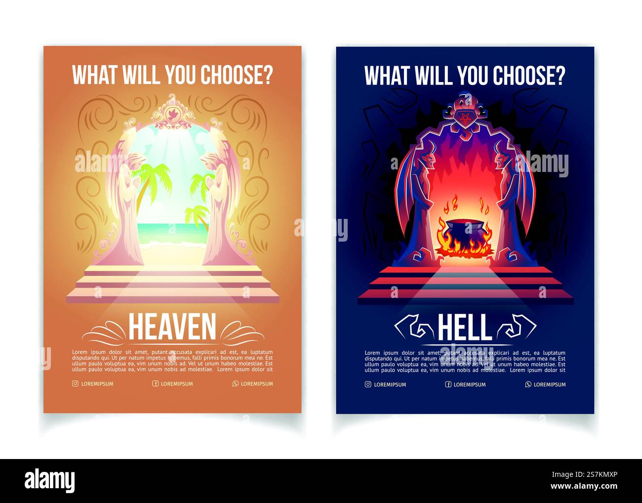 Religious movement, Christianity church or teaching cartoon vector ...