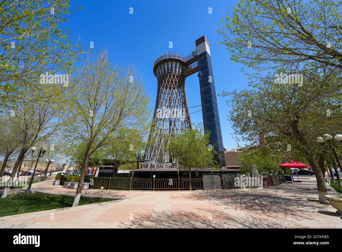 Bukhara Tower aka Shukhov Tower, an ancient water tower repurposed as ...