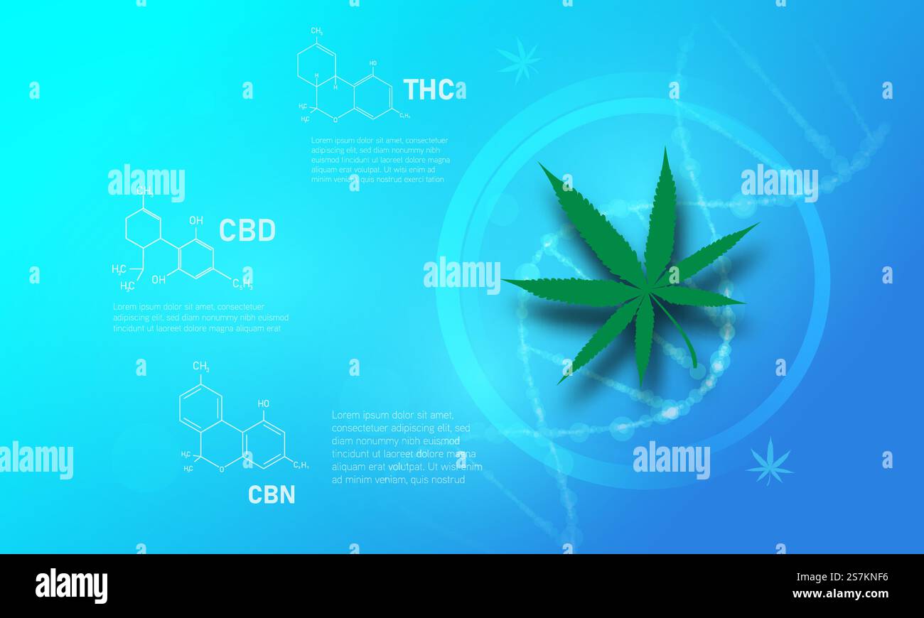 cannabis molecular structure medical concept background Stock Vector ...