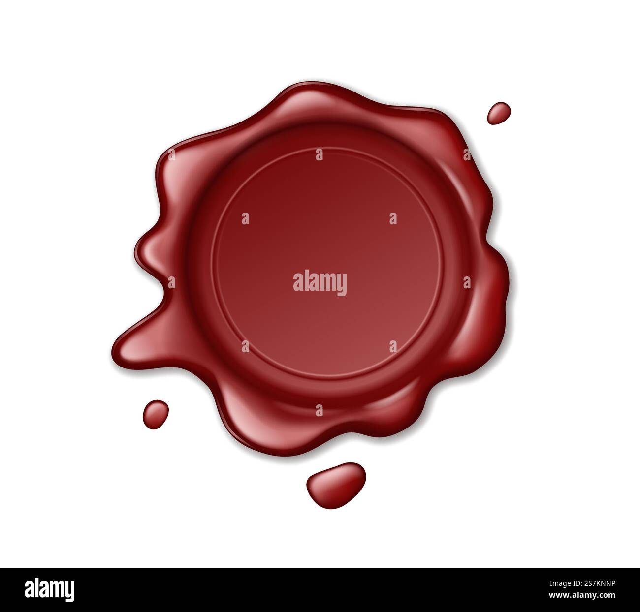 Red stamp wax seal approval sign, sealing retro label isolated on white ...