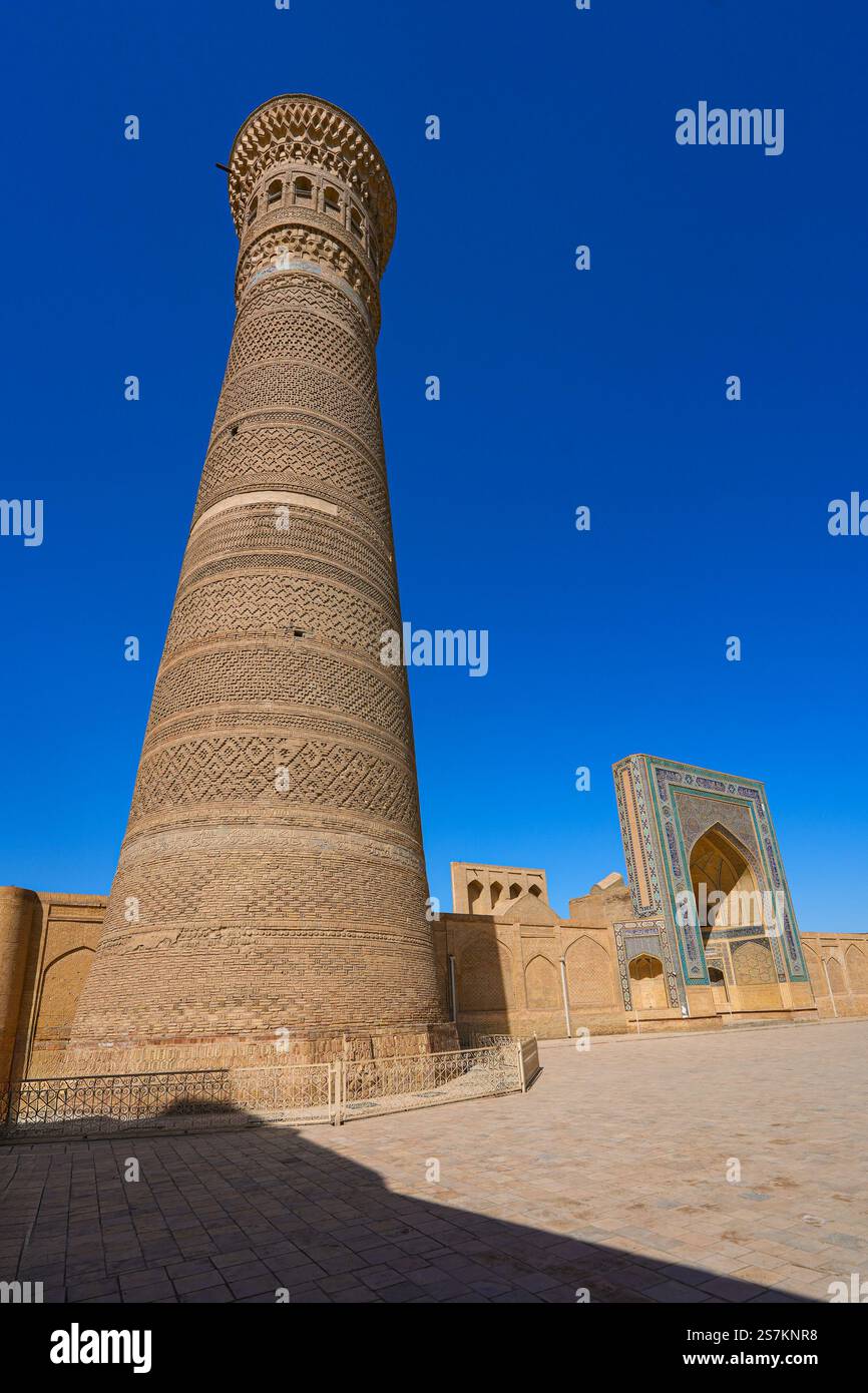 Kalyan Minaret overlooking the Kalan Mosque in the historic old town of ...