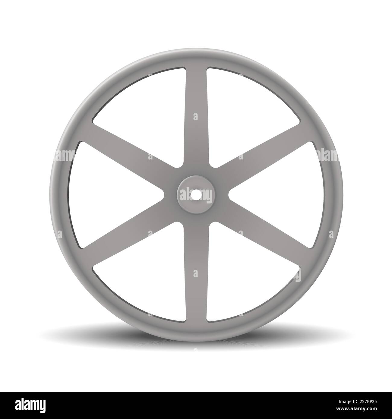 Realistic rim of car alloy wheel. Aluminum wheel isolated on white background. Chrome vehicle ...