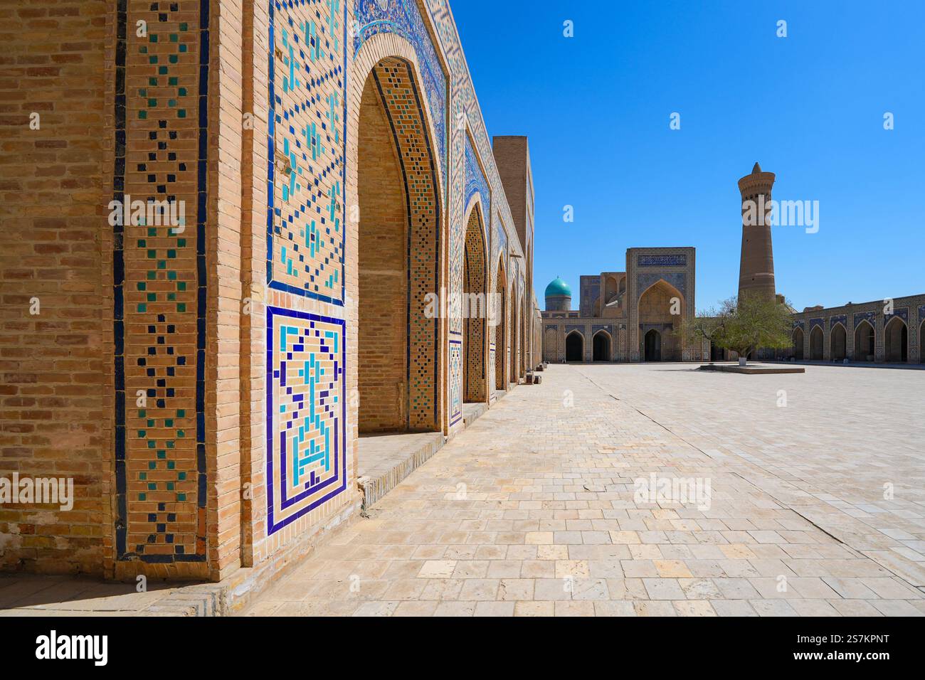 Courtyard of the Kalan Mosque in the Po-i-Kalyan complex of the ...