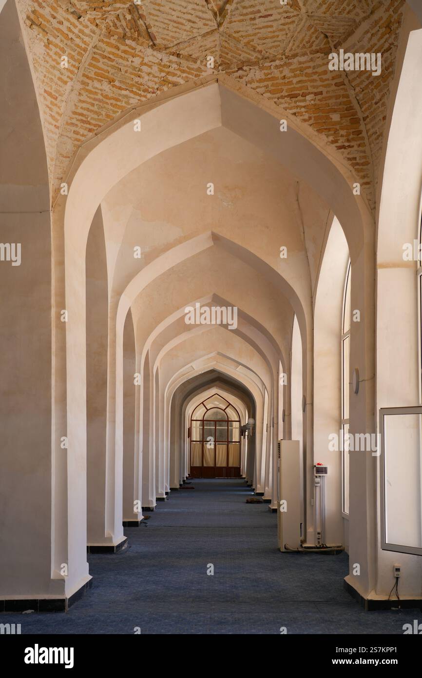 Vaulted passage inside the Kalan Mosque in the Po-i-Kalyan complex of ...