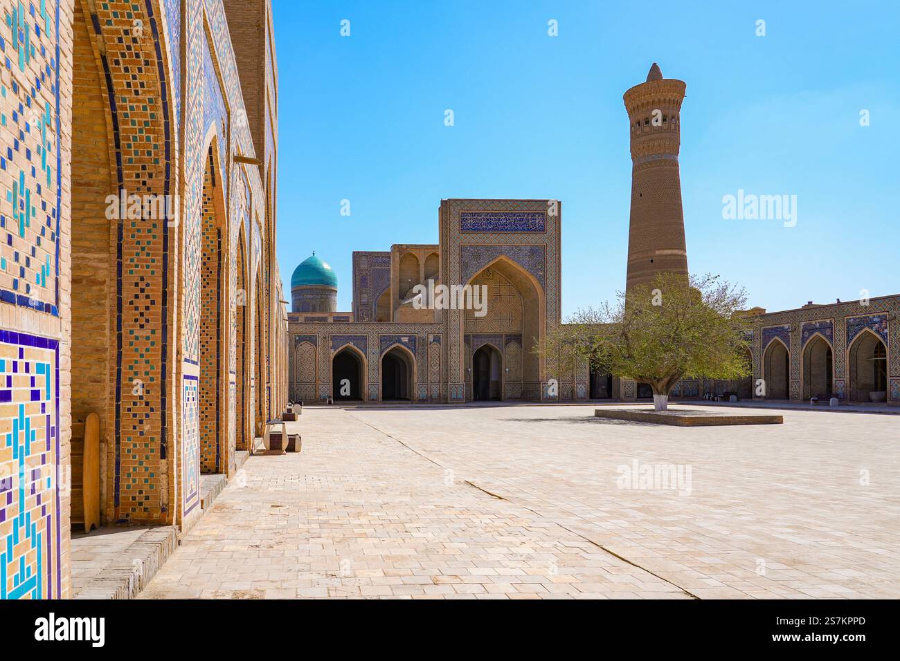 Courtyard of the Kalan Mosque in the Po-i-Kalyan complex of the ...