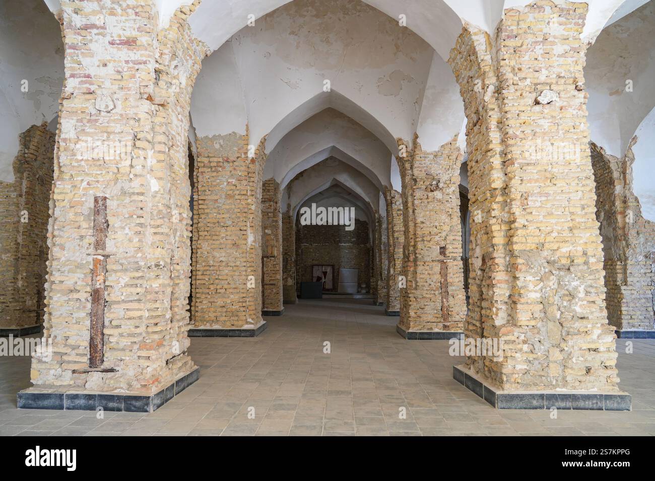 Vaulted passage inside the Kalan Mosque in the Po-i-Kalyan complex of ...