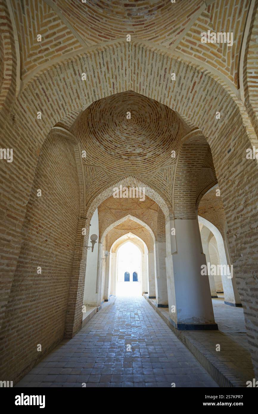 Vaulted passage inside the Kalan Mosque in the Po-i-Kalyan complex of ...