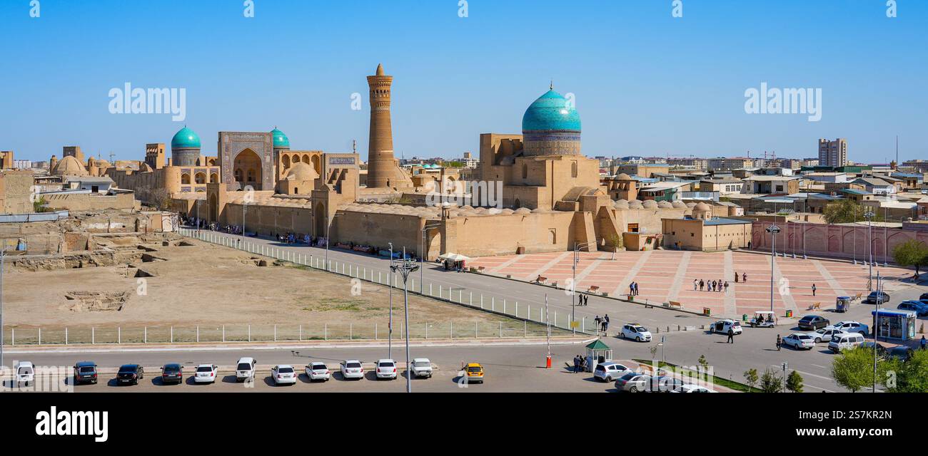 Aerial view of the Po-i-Kalyan complex made of the Kalan Mosque , the ...