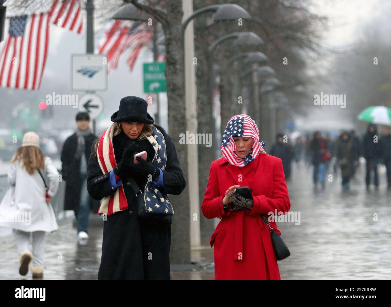 Washington Dc, Virginia, USA. 19th Jan, 2025. Supporters of US ...