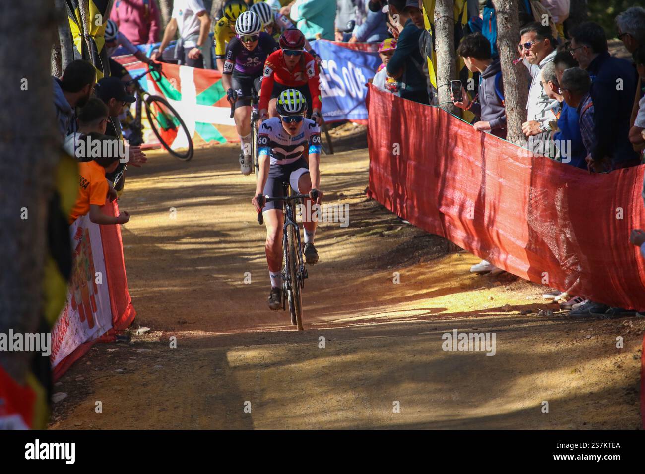 Benidorm, Spain, 19th January, 2025: Movistar Team rider Cat Ferguson ...