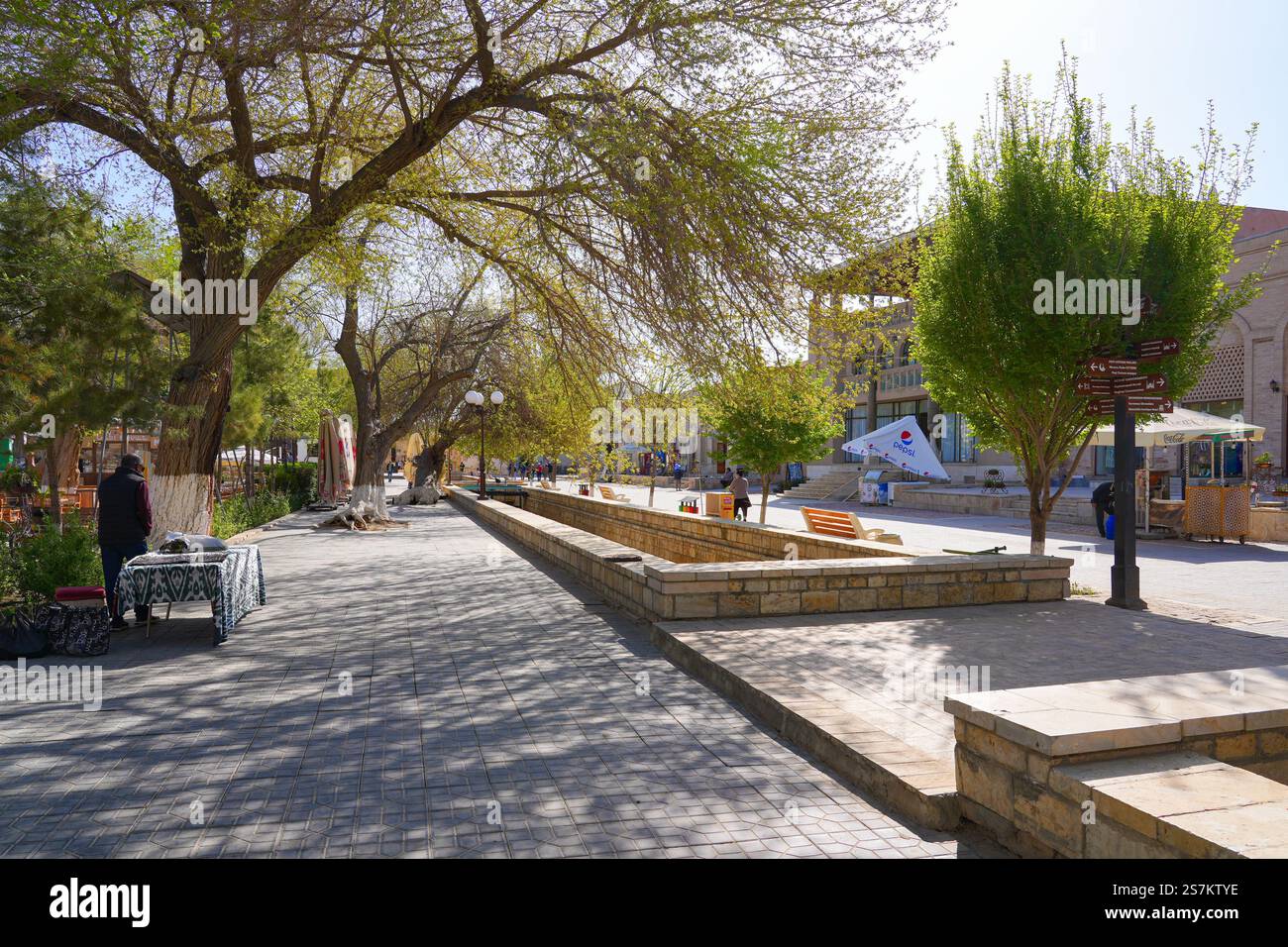 Aryk (irrigation ditch) bringing water to the Lyab-i Hauz, a ...