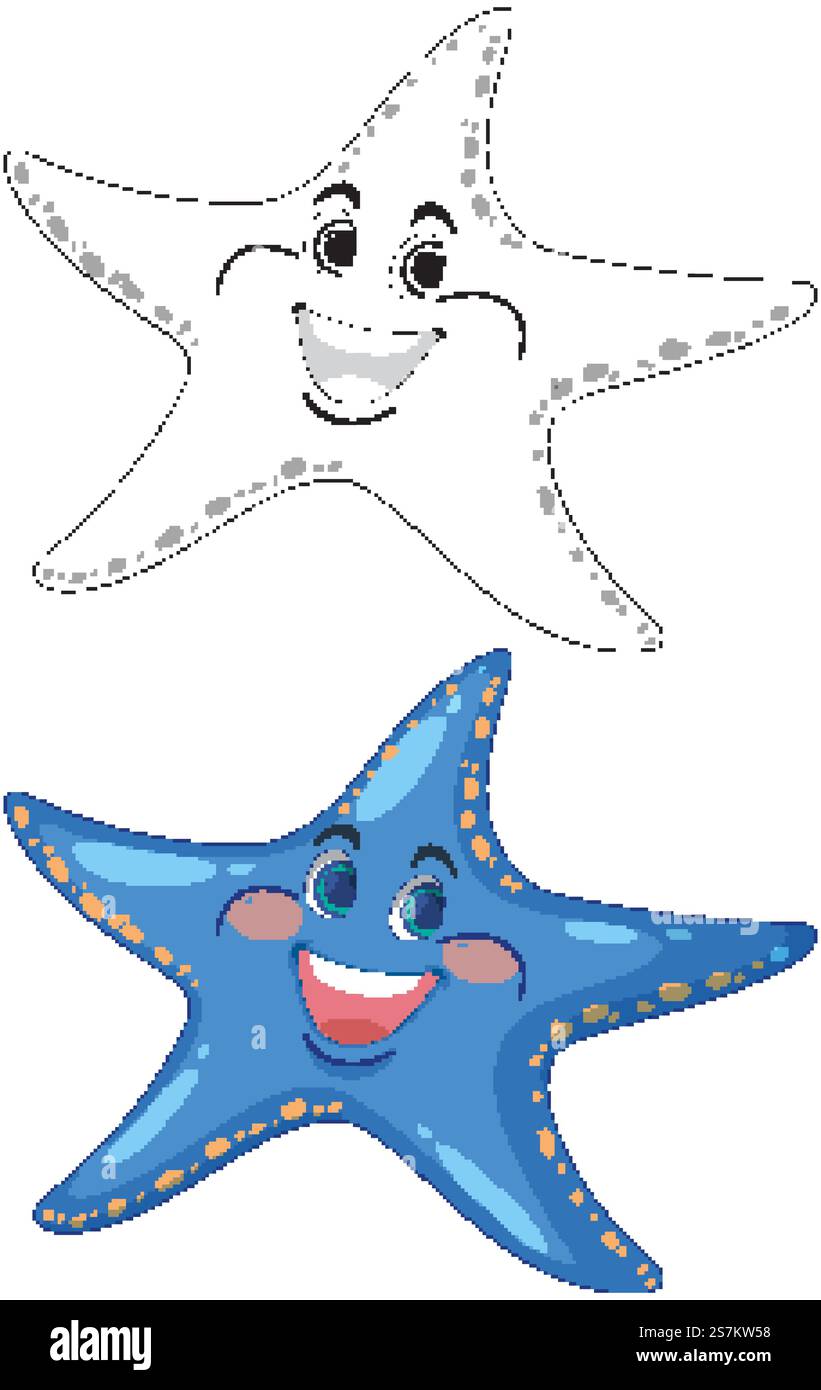 Two animated starfish with joyful expressions Stock Vector Image & Art ...