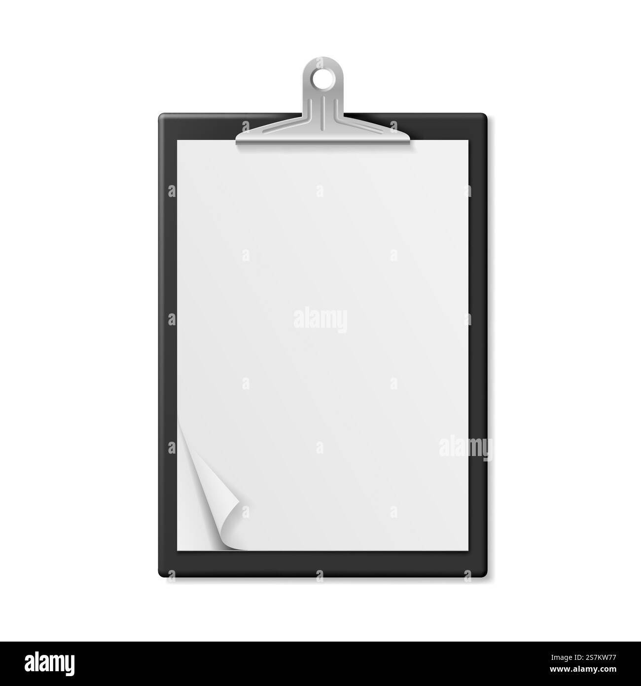 Realistic clipboard with blank paper a4 size. Mock up for design ...
