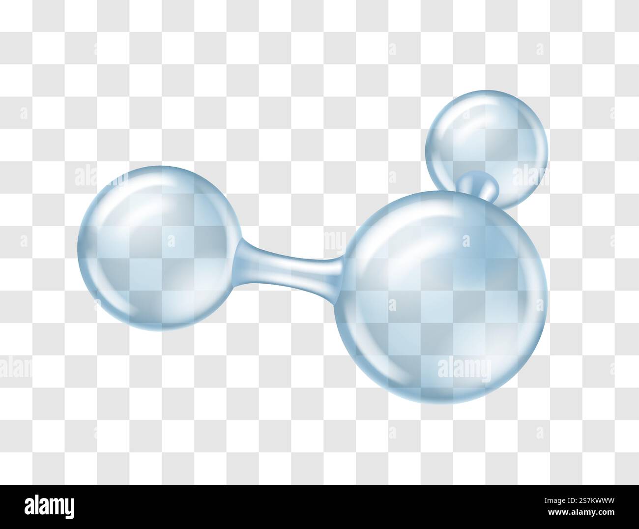 Molecule model isolated on transparent background. Molecular formula of ...