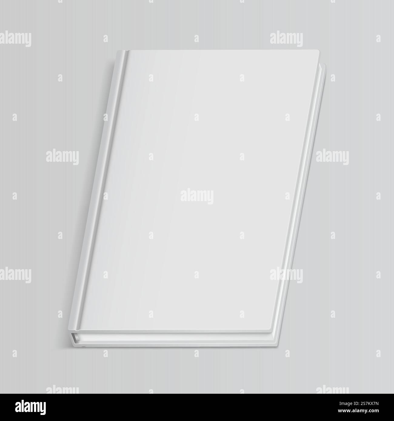 Mock up of book white blank cover isolated. Closed book, magazine or ...