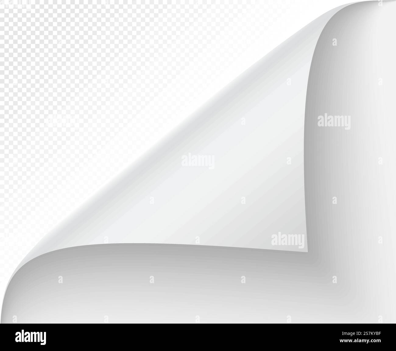 Curled page corner. Vector note and turn page, curl blank message ...