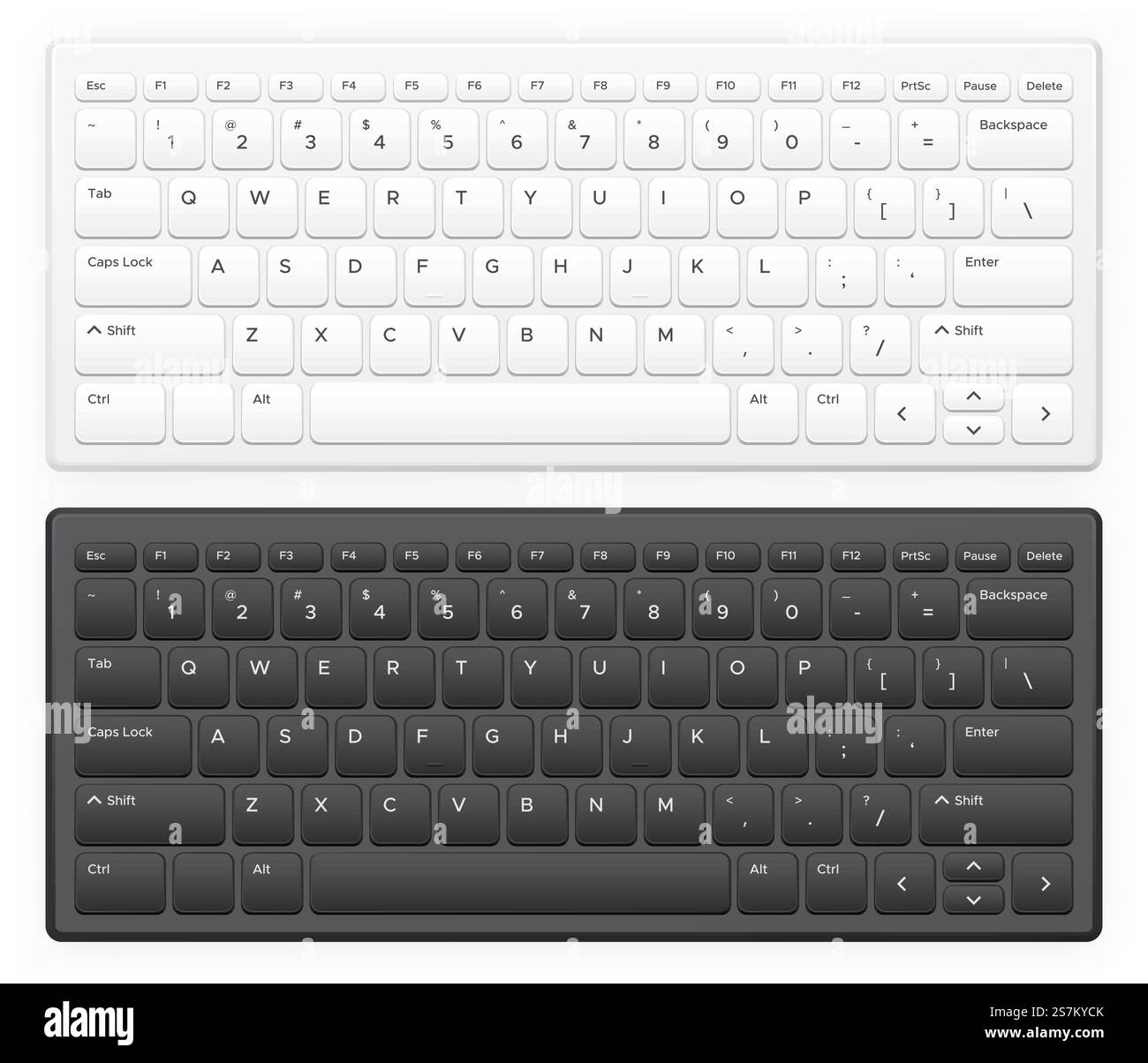 Laptop keyboard. Notebook computer keys with english latin alphabet qwerty buttons keypad ...