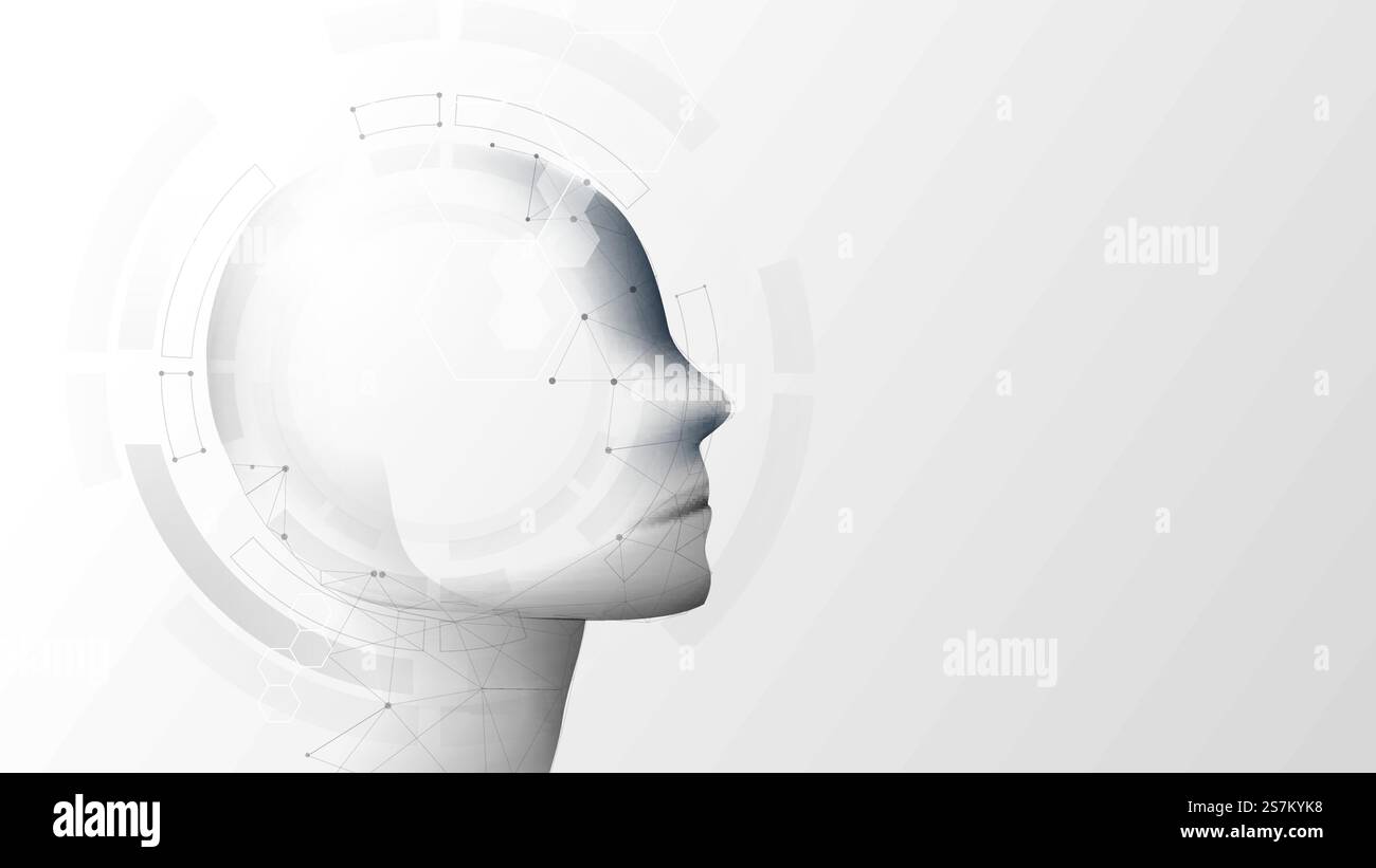 AI, Artificial intelligence. Ai digital brain. Abstract futuristic technology background Stock ...