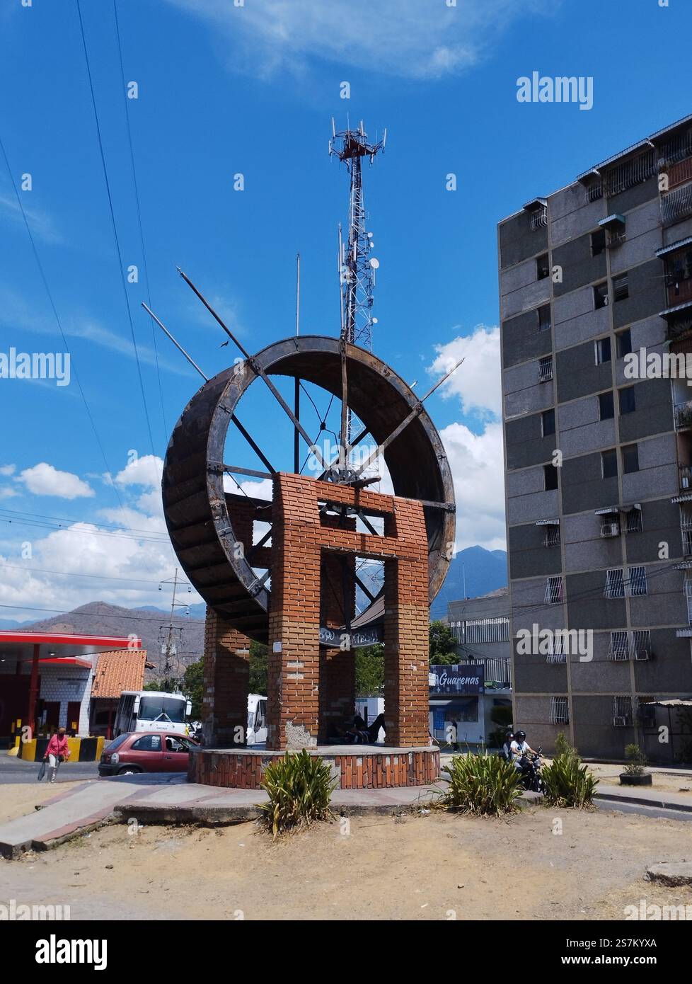 Guarenas, Miranda State, Venezuela. April 14, 2024. Monument with Old ...