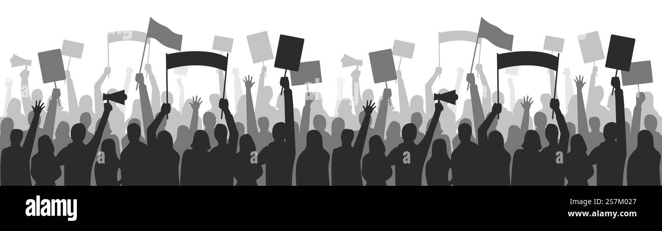 Demonstration demonstrator manifestation Black and White Stock Photos ...